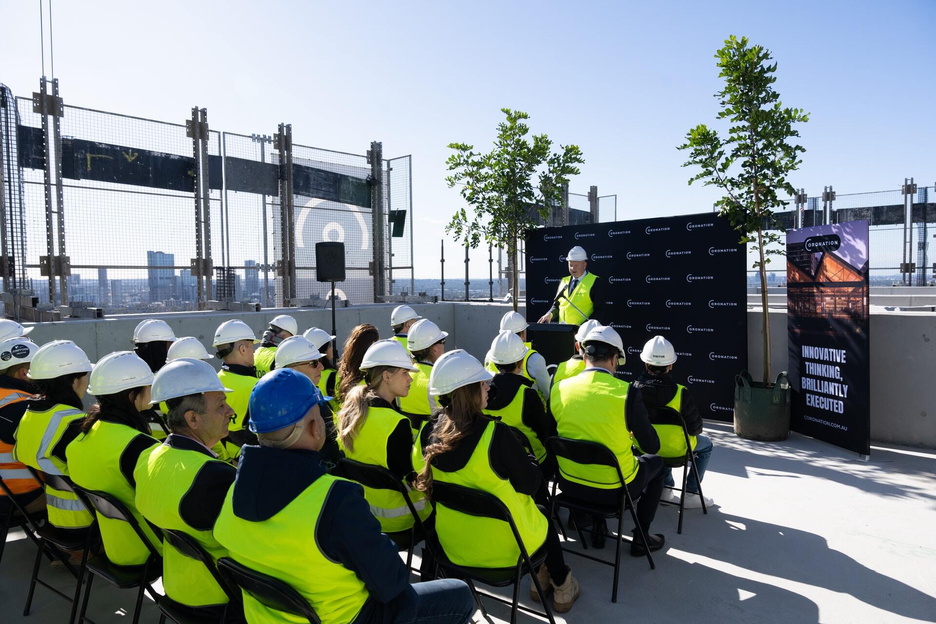 Mason & Main Stage Two Celebrates Structural Topping Out